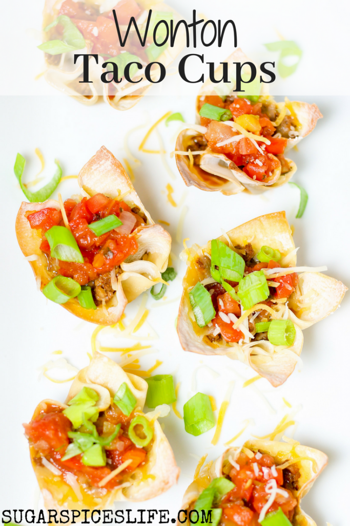 Wonton Taco Cups Recipe - Sugar Spices Life